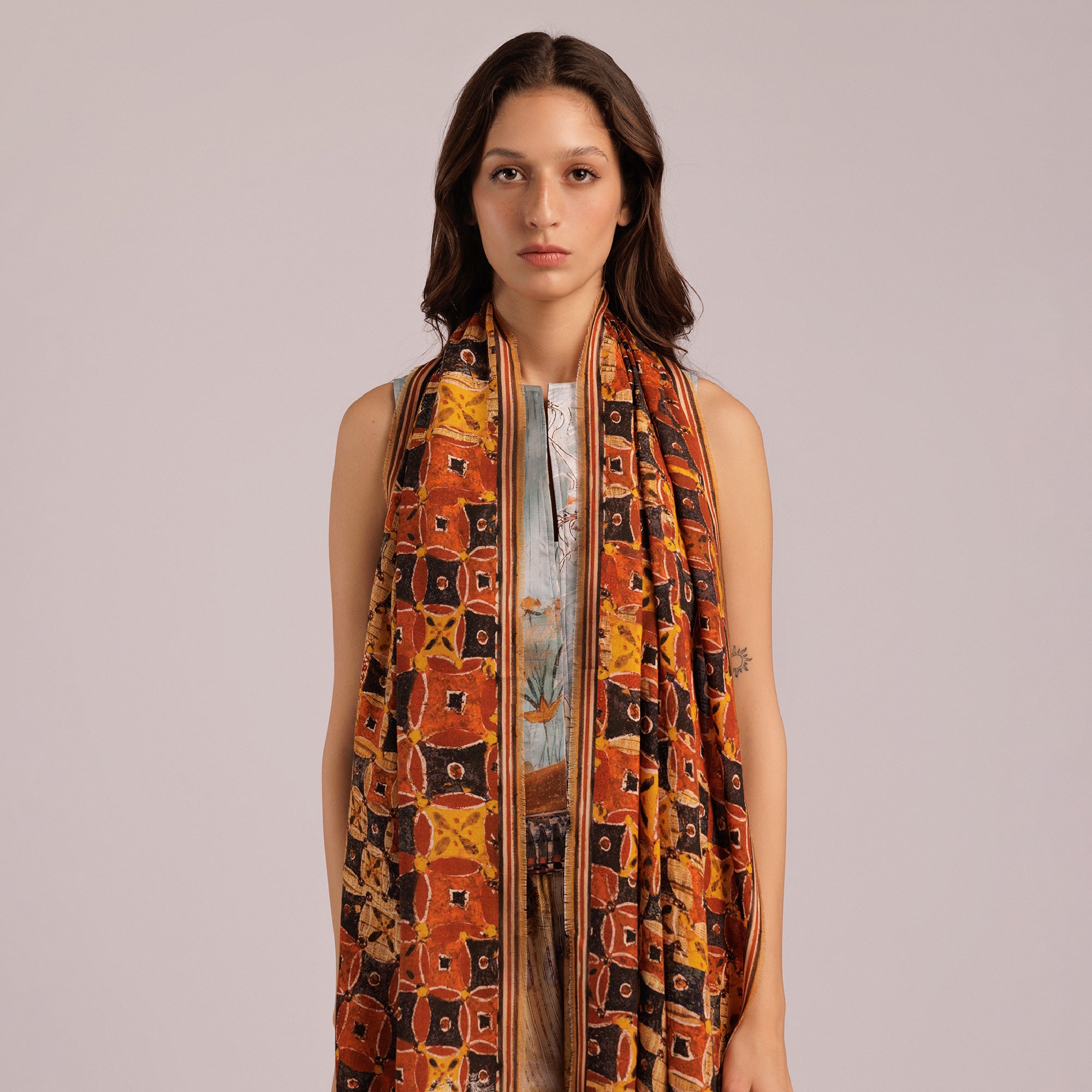 Ceiling Scarf by Azza Fahmy - 100% COTTON VOILE - Designer Scarves ...